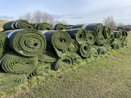 Reclaimed Astroturf - recycled Astro Turf by Boca Supplies, UK